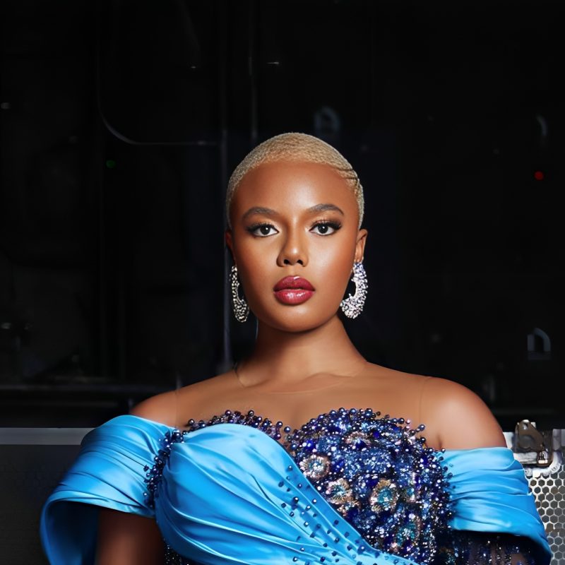 Temi Otedola's Black Gown Has A Huge Petal - Chiic Magazine