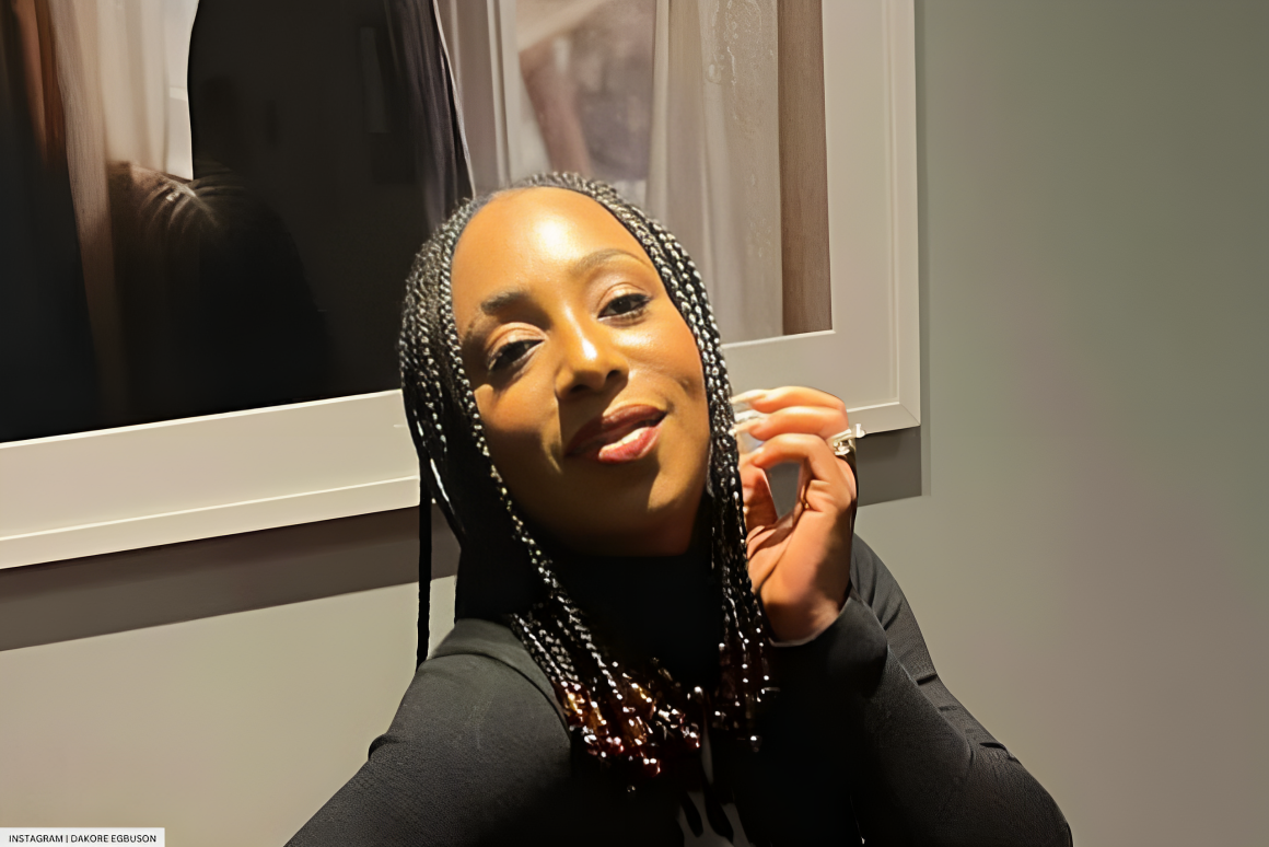 Dakore Egbuson’s Red And Black Midi Dress is a Masterpiece - Chiic Magazine