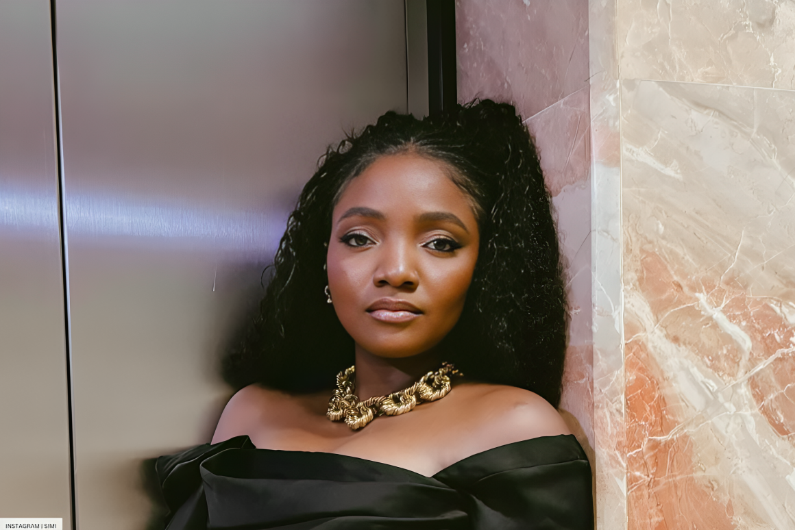 Simi Is All Black And Gold In Her Off-Shoulder Dress - Chiic Magazine