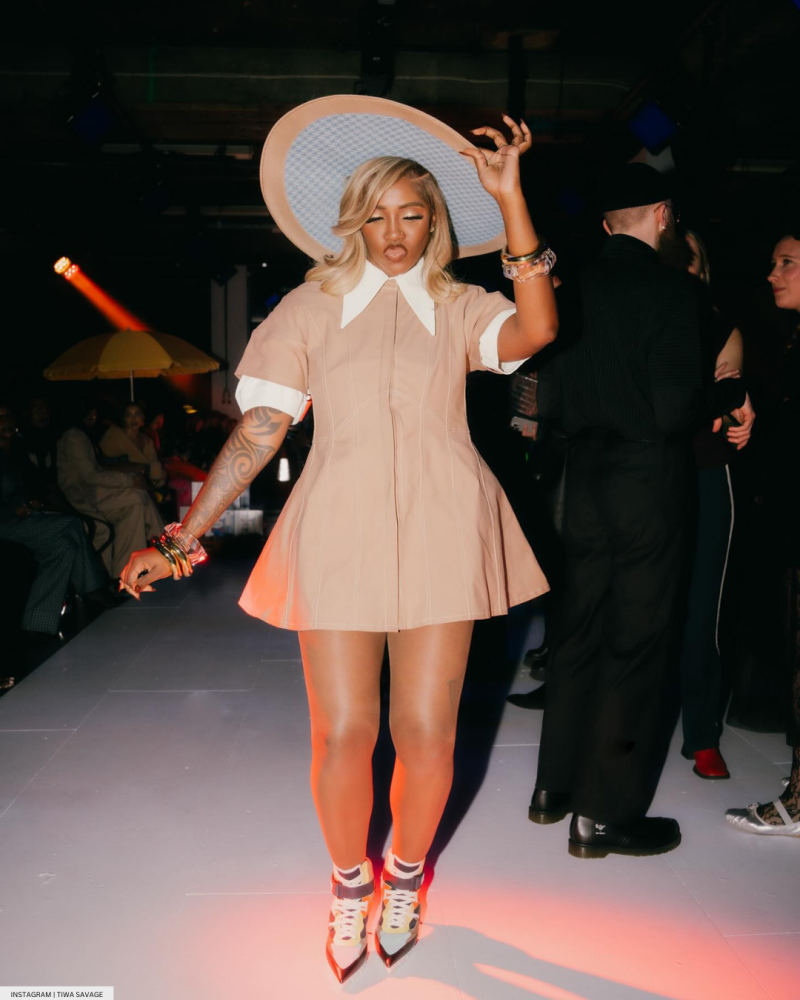 Tiwa Savage's Coffee Brown Mini Dress Is Ballerina Chiic - Chiic Magazine