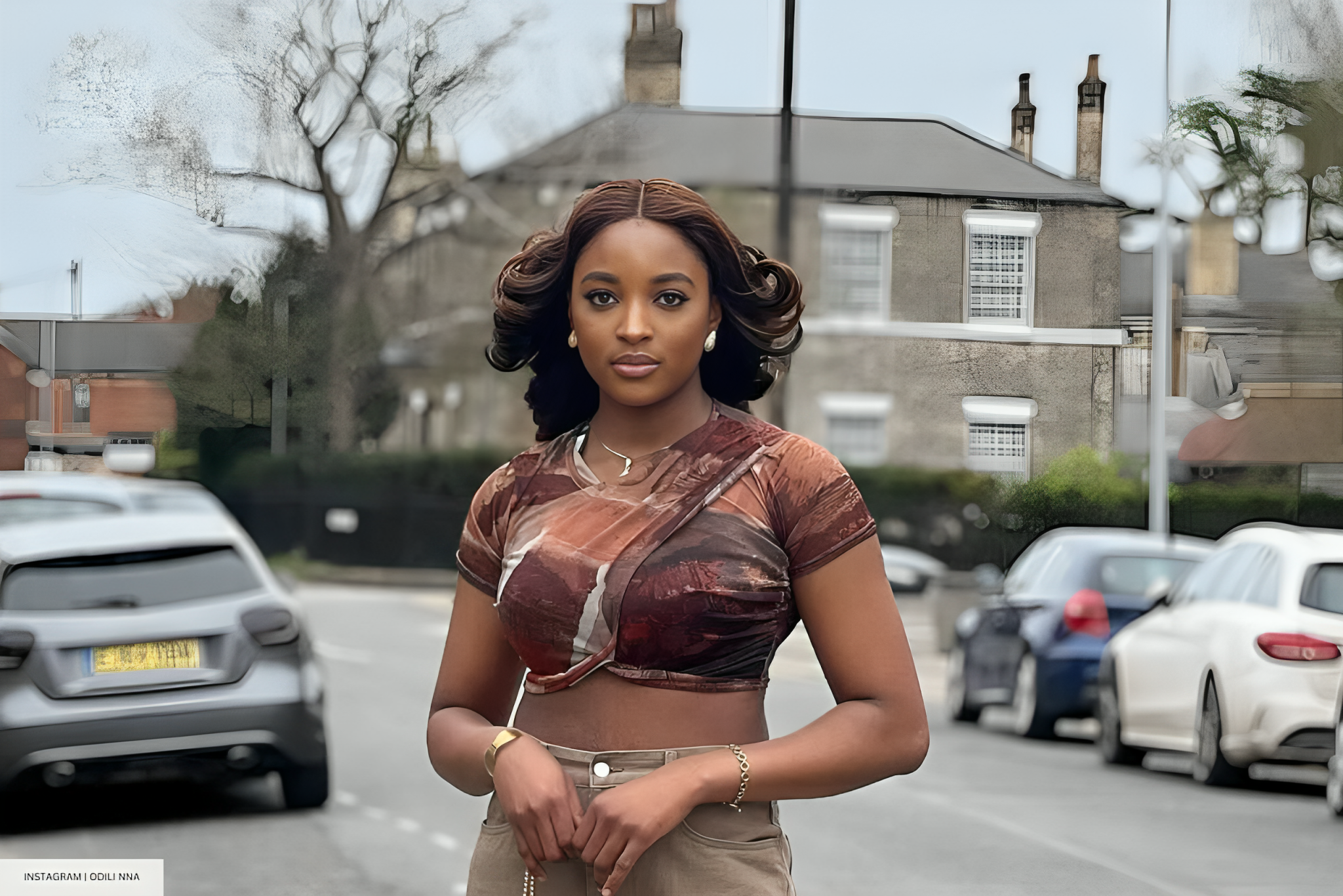 Odili Nna Poses in a Cropped Top and Cargo Pants - Chiic Magazine
