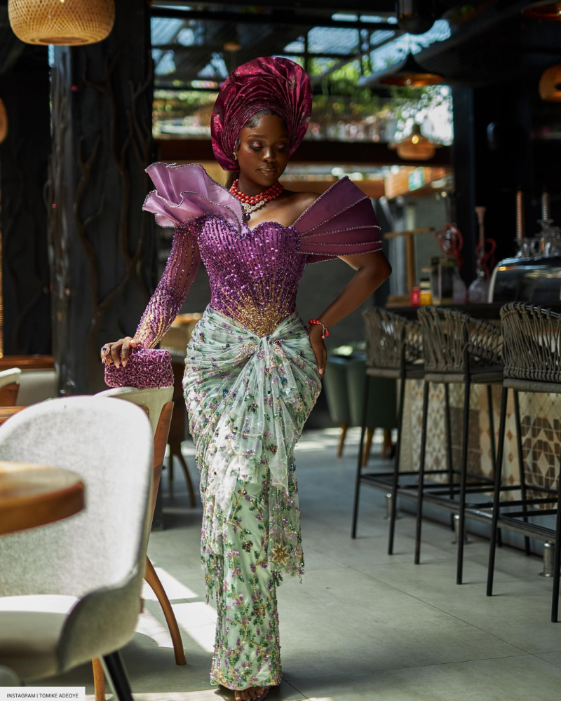 Tomike Adeoye All Glammed Up For The Premiere Of Movie "Ajosepo ...